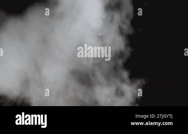 Smoke with Alpha channel. Realistic smoke or vapor clouds rise up on a ...