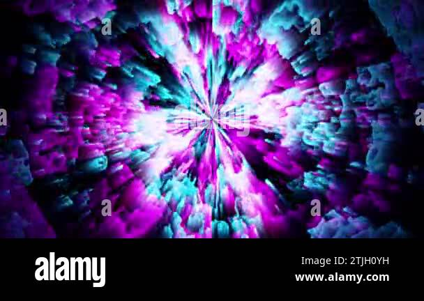 Loop pink blue radial gradient exploded moving hypnotic spiral circle ...