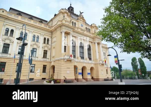 ORADEA, ROMANIA - MAY 22, 2023: View of the Oradea City Hall facade and ...