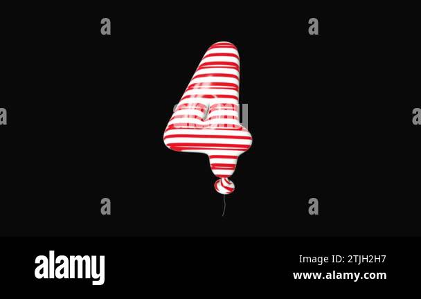 Number 4. Birthday And Anniversary Celebration Helium Balloon with ...