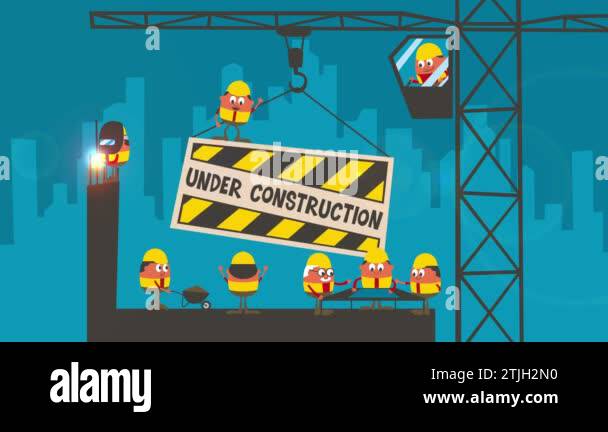 Under construction cartoon Stock Videos & Footage - HD and 4K Video ...