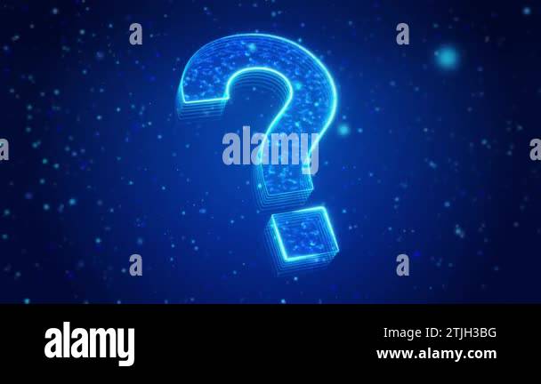 Question Mark Digital Technology Virtual Screen HUD Hologram Hi Tech ...