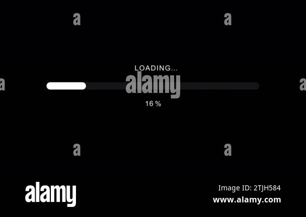 Loading bar downloading bar loading screen Stock Video Footage - Alamy