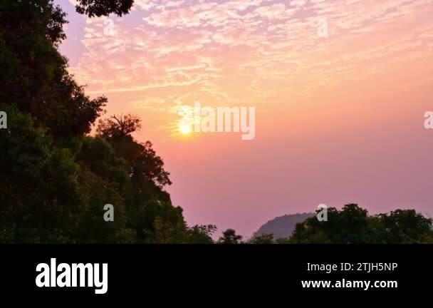 Majestic sunset or sunrise landscape Amazing light of nature above the ...