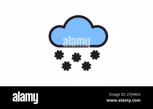 Snowy, Winter animated icon on transparent background Stock Video ...