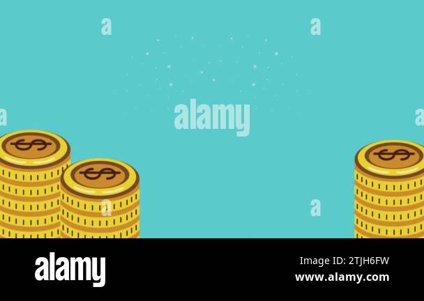 coins money with infographic animation ,4k video animated Stock Video ...