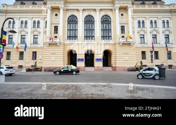 ORADEA, ROMANIA - MAY 22, 2023: View of the Oradea City Hall facade and ...