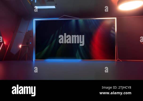 Technology Newsroom Studio Background Loop for a Futuristic Look Stock ...