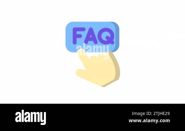 Click FAQ, Questions and FAQ animated icon on transparent background ...