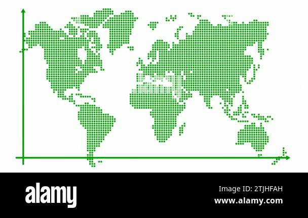 Animated chart of financial decline with a trend line chart. Recession ...