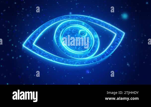 Tech Eye Digital Technology Virtual Screen HUD Hologram Hi Tech Loop ...