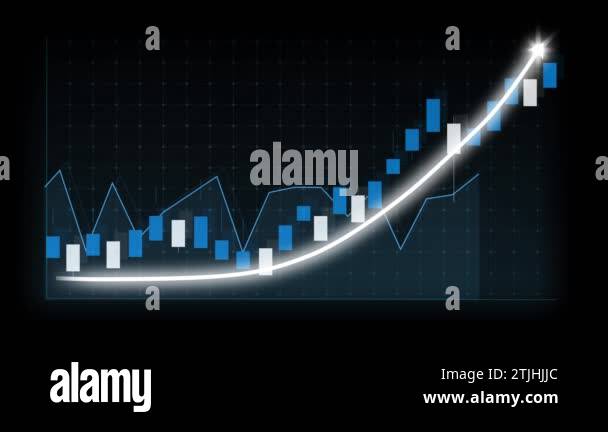 Business growth concept in allusive graph chart showing marketing sales ...