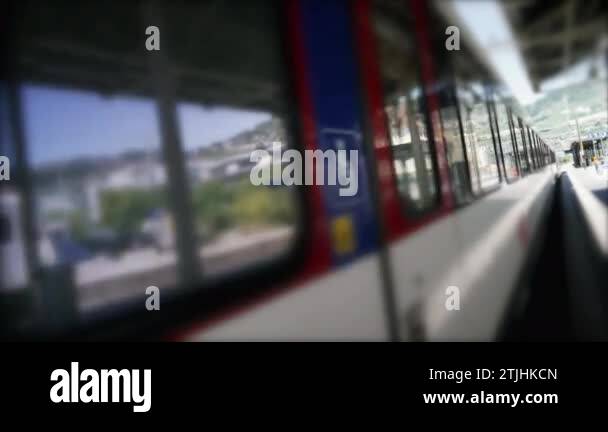 Railroad platform with departing train Stock Videos & Footage - HD and ...