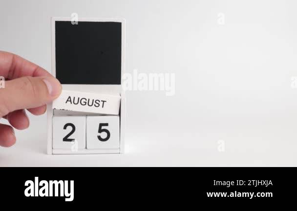 August 25 calendar Stock Videos & Footage - HD and 4K Video Clips - Alamy