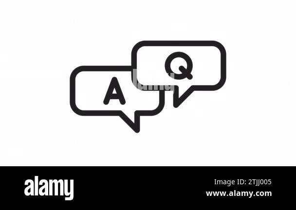 Question and Answer, Questions and FAQ animated icon on transparent ...