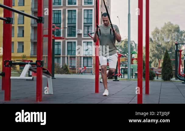 Athlete powerful man latina african muscular guy doing legs sport ...