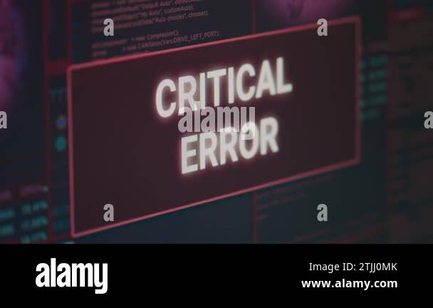 Security Breach Warning On Computer Showing Critical Error Message