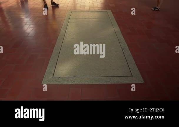 Grave of Salvador Dali. Dal Theatre, Figueres. Tombstone of the grave ...