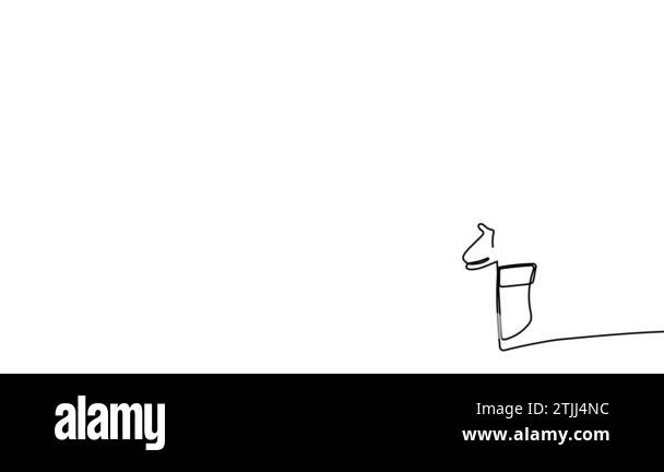 Animated self drawing of continuous line draw architect meeting at ...
