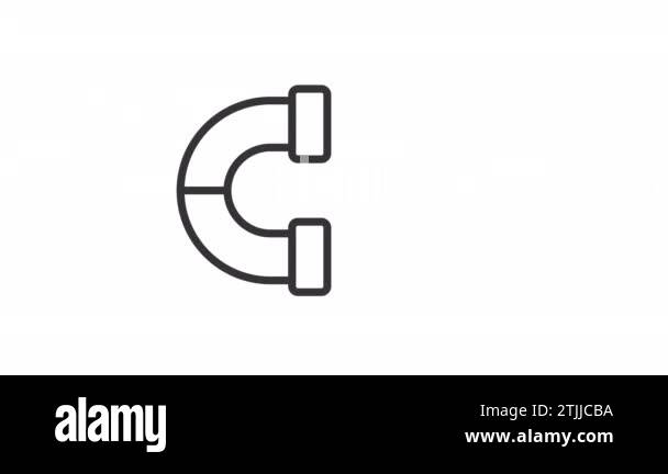 Animated attract clients linear icon. Appealing new customers ...