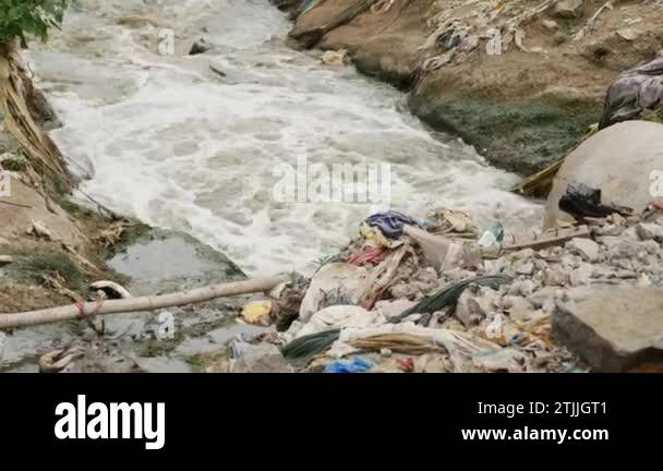 Water pollution in river - water pollution Stock Video Footage - Alamy
