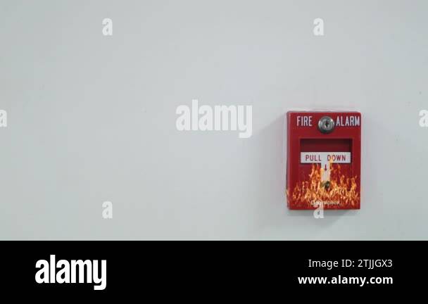 Fire Alarm Bursting into Flames 4K Background features a pull fire ...