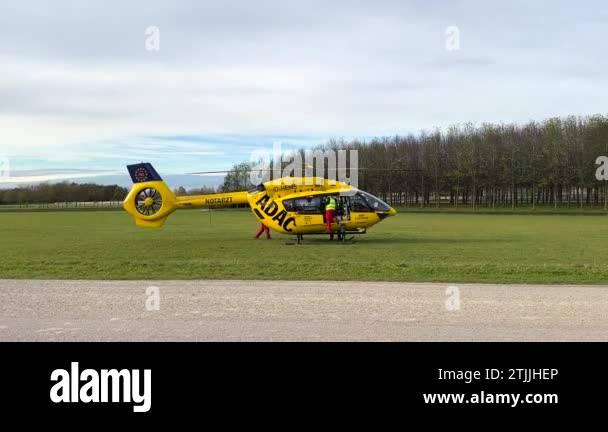 November 9, 2022. Munich. Germany. Riemer Park. Airbus Helicopters H145 ...