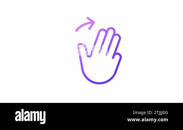 Animated fingers swipe gradient icon. Three fingers scroll right ... Animated fingers swipe gradient icon. Three fingers scroll right ...