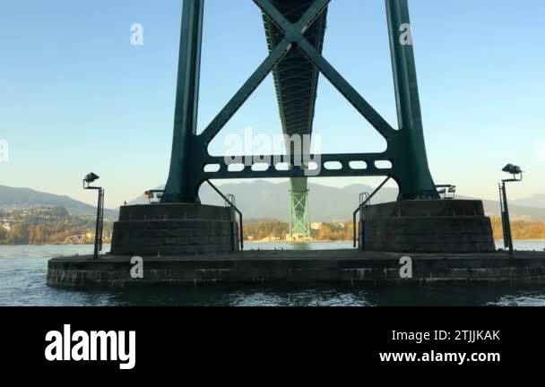 Bridge Pillar Stanley Park Vancouver Canada view of the bridge from ...