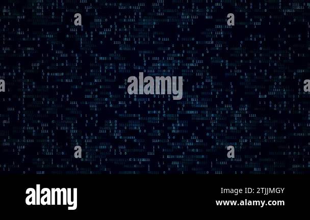 Binary numbers background. Artificial intelligence and big data concept. Machine learning. 4K ...