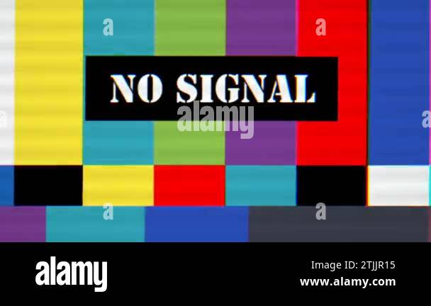 No signal Color Glitch TV. Static noise. Screen pixels Glitch Error ...