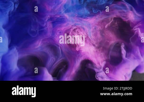 Paint water. Ink drop. Fume explosion. Fluorescent pink blue purple ...