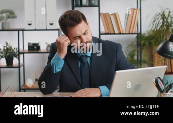 Tired worried businessman workplace Stock Videos & Footage - HD and 4K ...