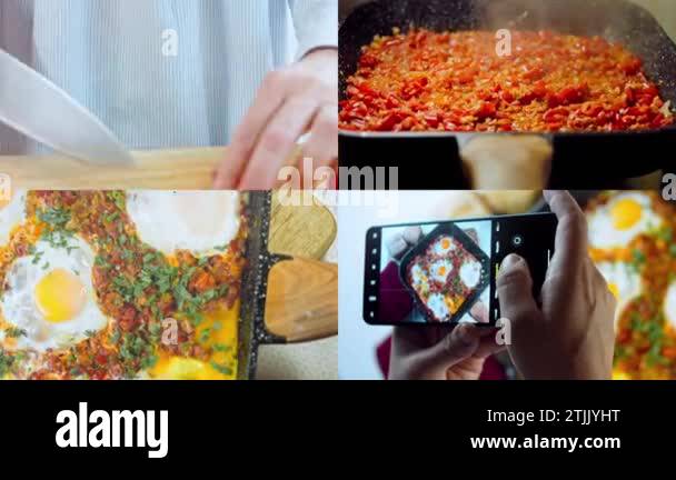 Four videos with the preparation of fried eggs in Georgian cuisine ...