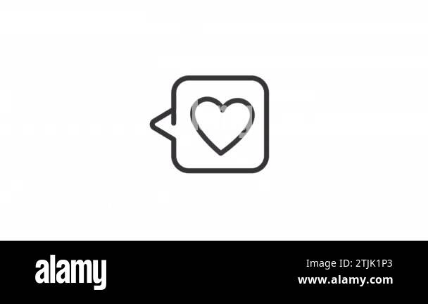 Animated comment linear icon. Social media communication. Messenger ...