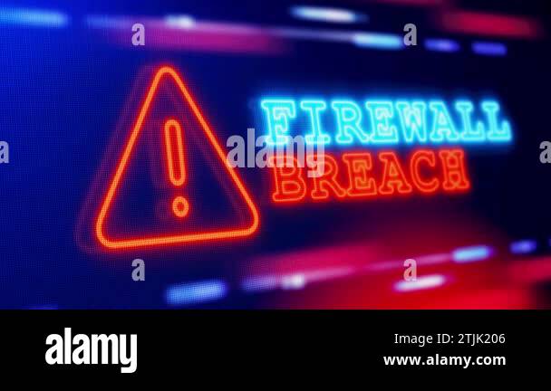 Firewall Breach Warning Alert Screen Blinking glitch Error Animation ... Firewall Breach Warning Alert Screen Blinking glitch Error Animation ...