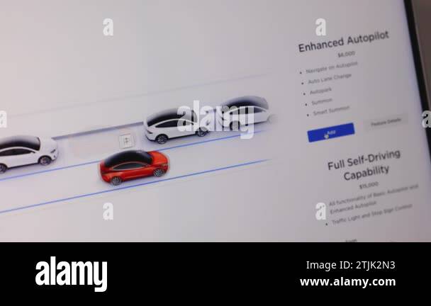 CALIFORNIA, USA - NOVEMBER 14, 2022: Ordering full self-driving ...