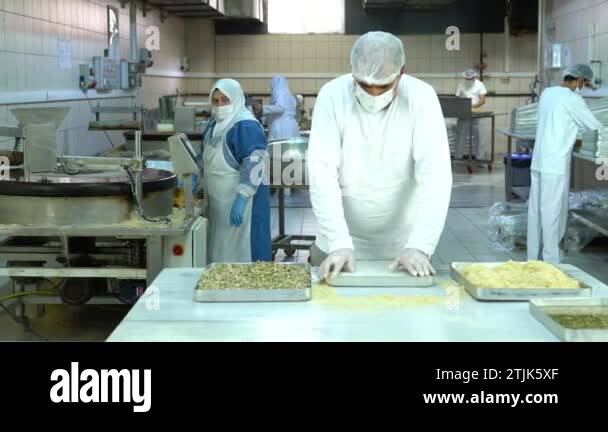 Turkey, Istanbul - the food factory of produces Turkish sweets, Stuffed ...
