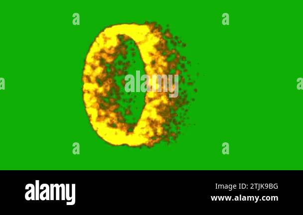 Circular fire portal motion graphics with green screen background Stock ...