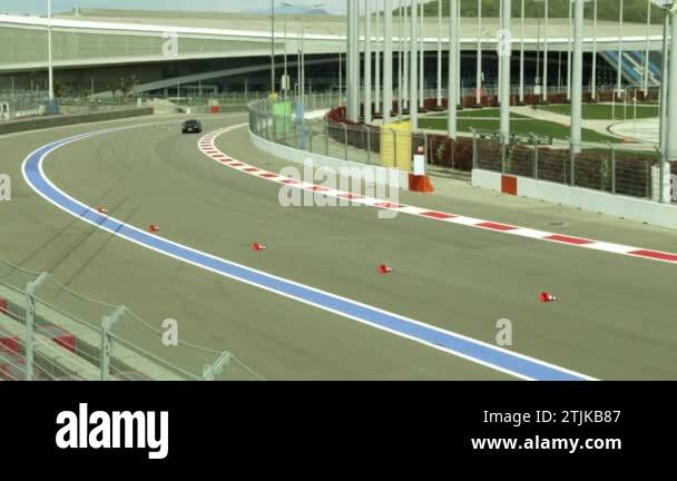Test drive the car. Formula 1 track. Auto racing. Formula 1 in Sochi ...