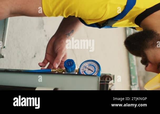 Vertical video Licensed expert using pressure measurement device for ...