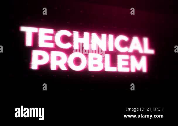 Technical Problem Warning Alert Error Message Flashing On Screen