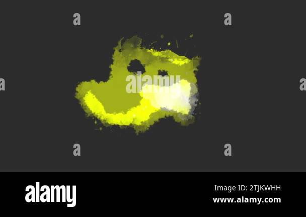 Splash color ink transition. Ink brush stroke transition. Ink splash ...