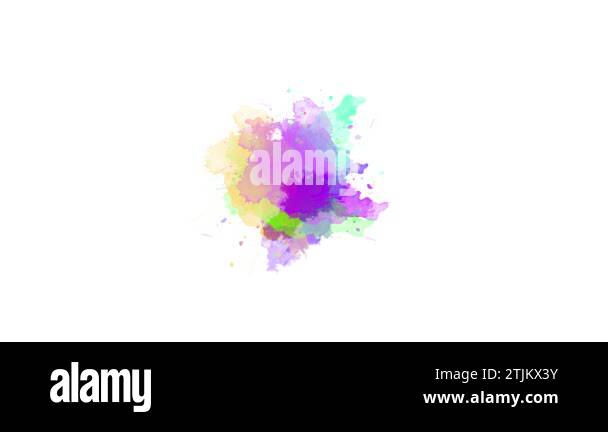 ink splatter transition effect animation. watercolor black ink splatter ...
