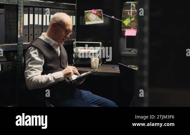 Private investigators on duty at police section, working together to ...