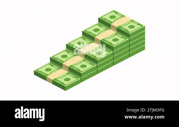 Money animation on white background with Luma Matte. Alpha channel ...