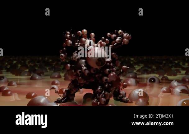 Creepy monster dance, demon dancing, House and hip hop, loop animation ...