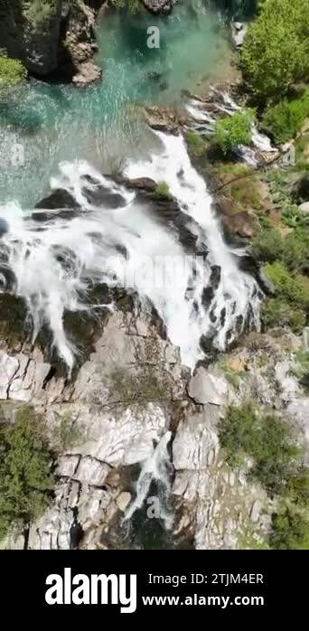 Get a birds-eye view of an iconic waterfall situated in a beloved ...