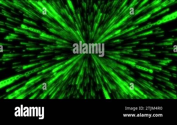 Green Binary Code Internet Fast Connection Matrix Concept Camera Moves Thorough Digits