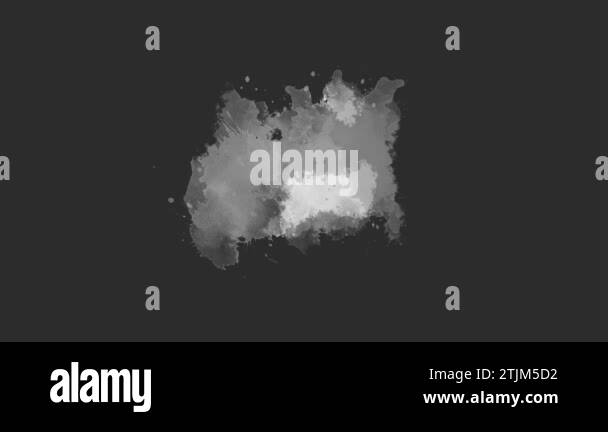 Ink splatters compositing animation. Ink brush stroke transition. Ink ...